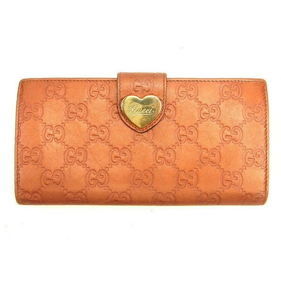 Gucci | Bags | Gucci Orange Leather Ssima Long Wallet | Poshmark